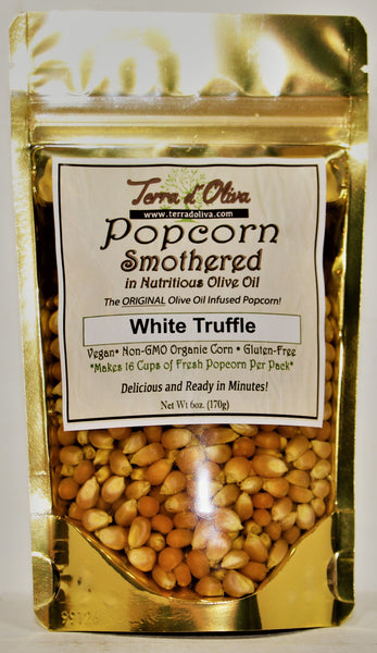 White Truffle olive oil Infused Popcorn – Terra d'Oliva